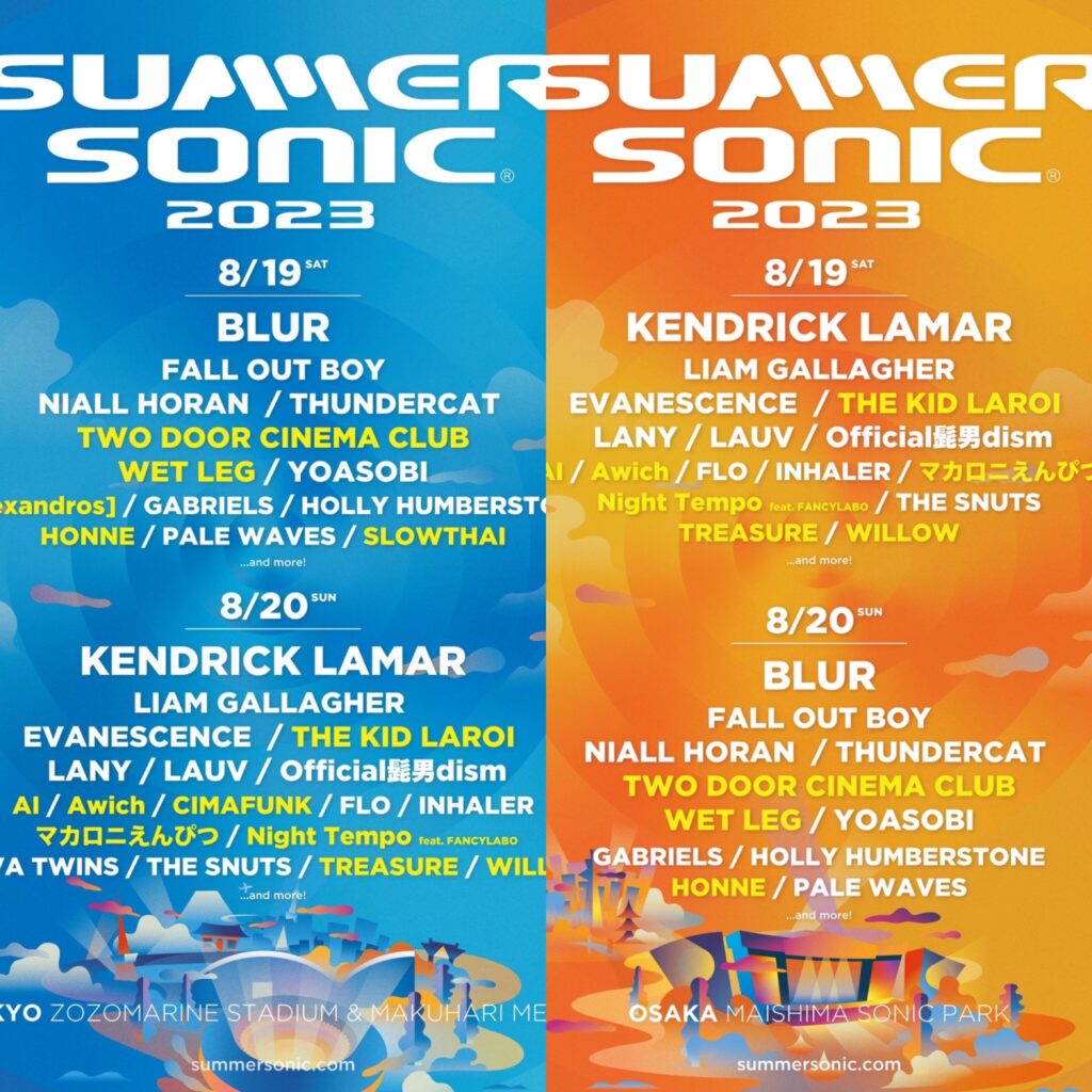 【サマソニ2023】第二弾ラインナップが発表。